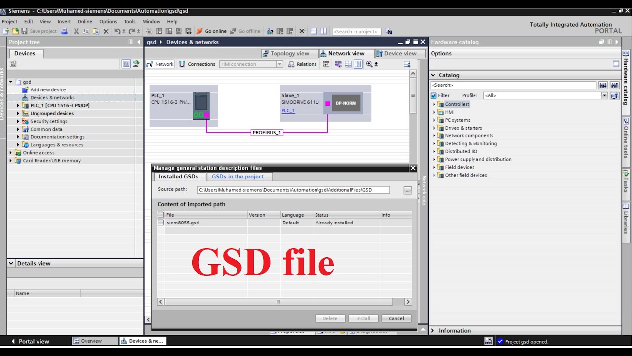 Come installare un file GSD e quale versione del file GSD è rilasciata ...