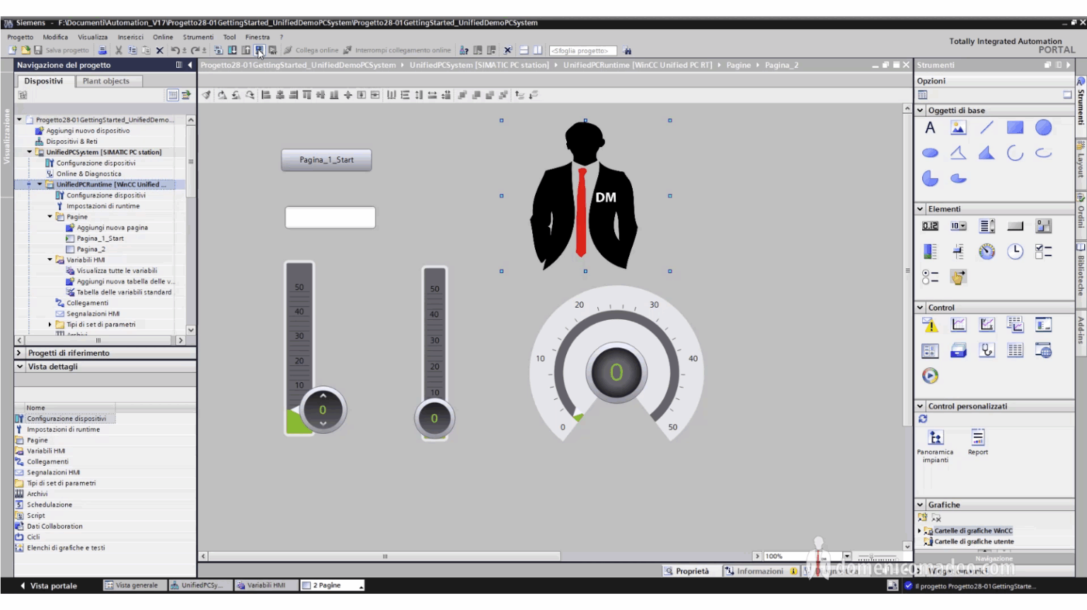 TUTORIAL - Getting Started WinCC Unified TiaPortal creare progetto e avviare la simulazione ...